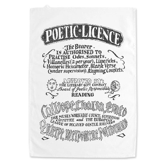 Poetic Licence Tea Towel – The Literary Gift Company