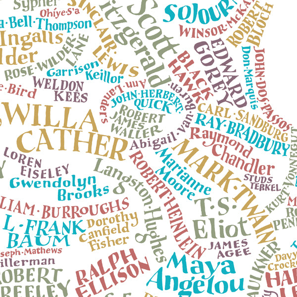 USA Literary Map – The Literary Gift Company