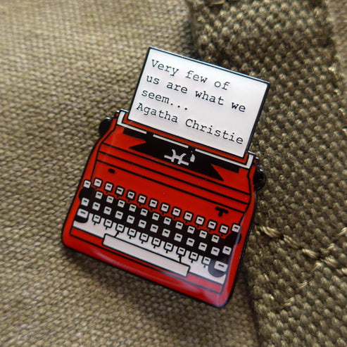 Agatha Christie Enamel Pin – The Literary Gift Company